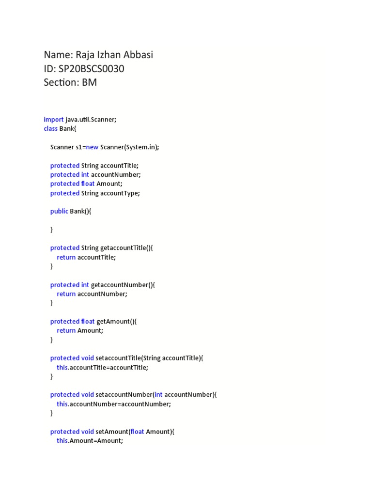 Bank Account Management System with Inheritance and Polymorphism in ...