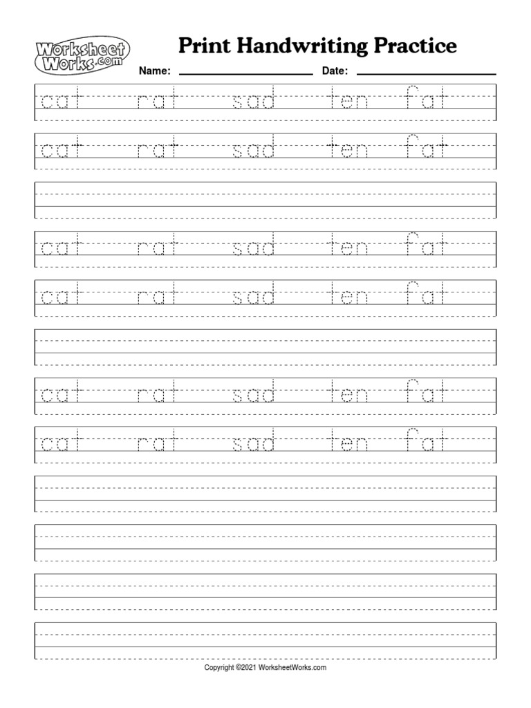 WorksheetWorks Print Handwriting Practice 5 | PDF | Art