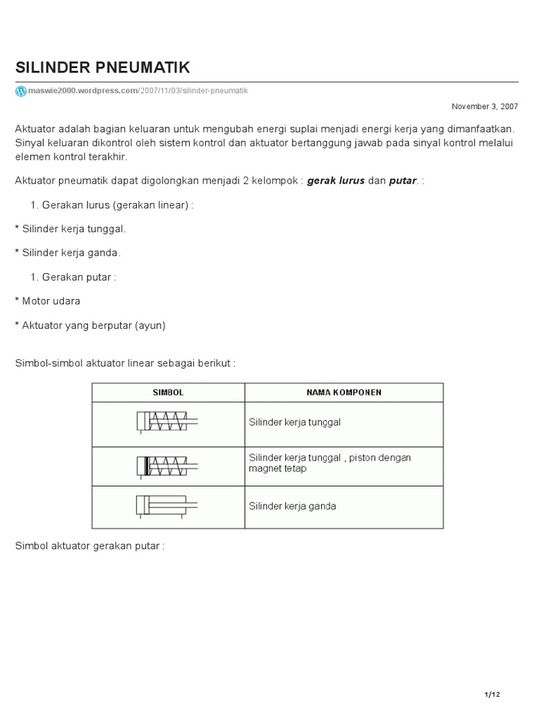 Bagian-Bagian Silinder Pneumatik | PDF | Griya & Taman | Sains & Matematika