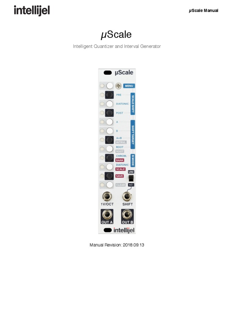 µScale Intelligent Quantizer Manual | PDF | Scale (Music) | Interval ...