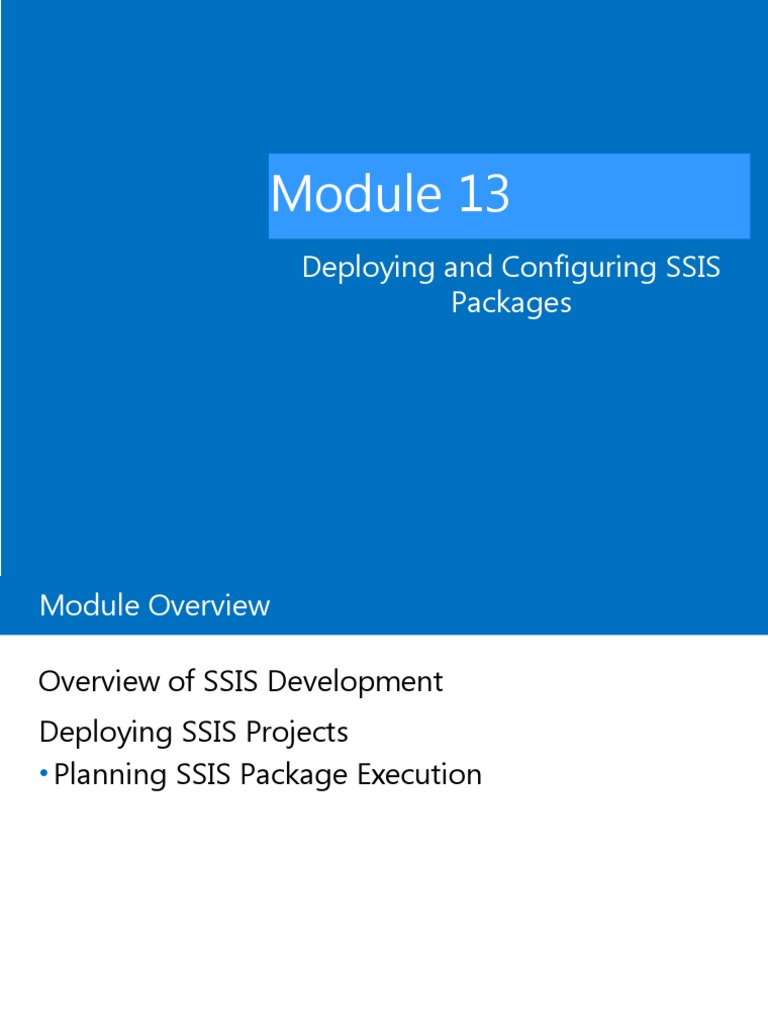 Deploying and Configuring SSIS Packages | PDF | Microsoft Sql Server | Data Management