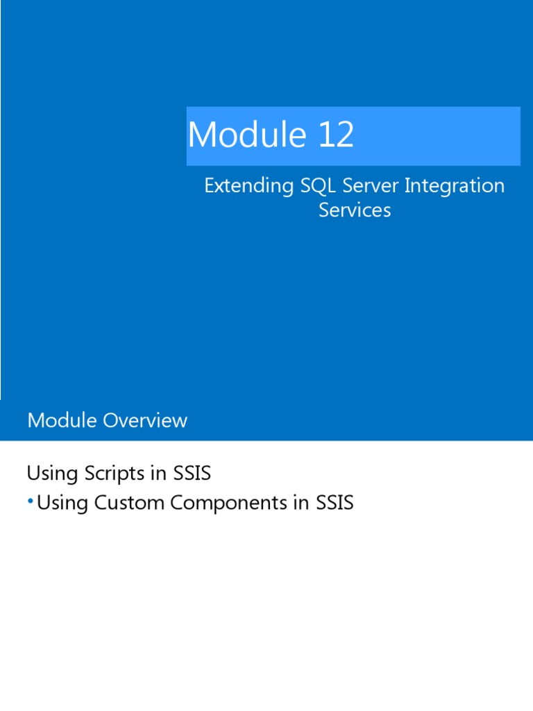 Extending SQL Server Integration Services | PDF | Scripting Language | Variable (Computer Science)