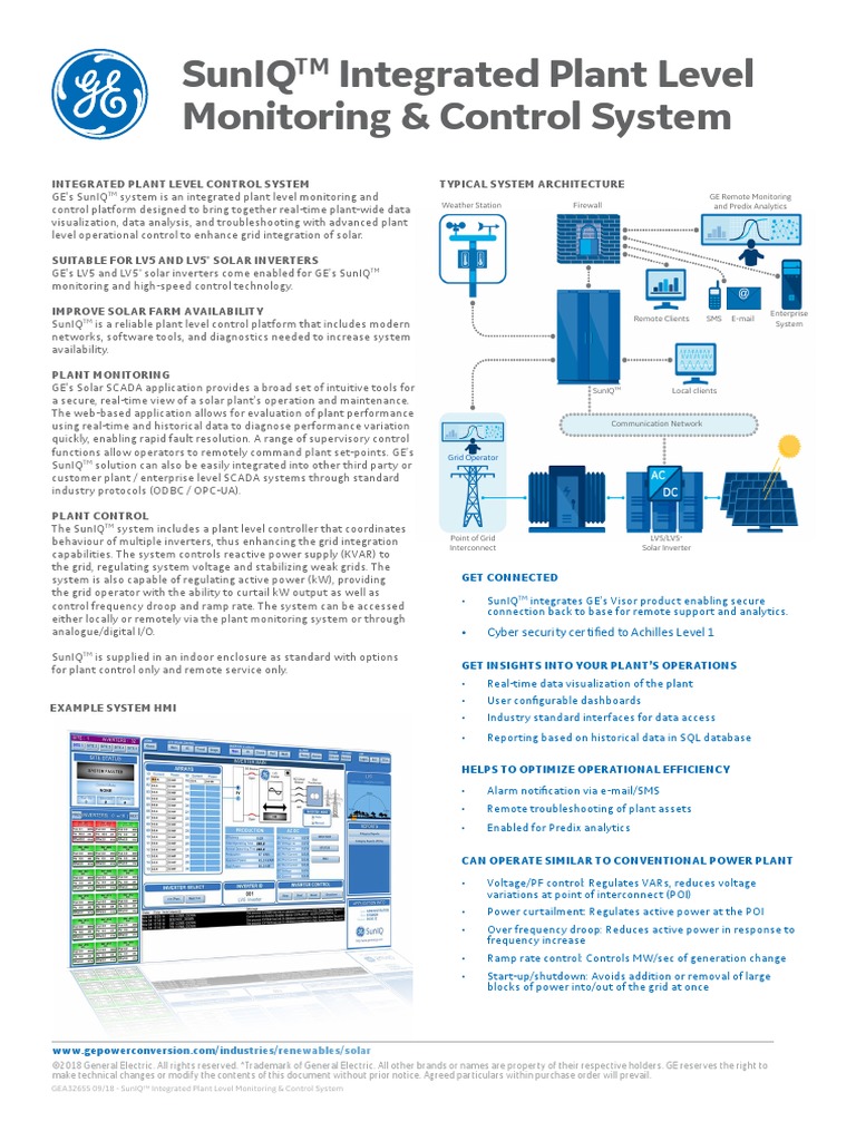 Suniq Integrated Plant Level Monitoring & Control System | PDF ...