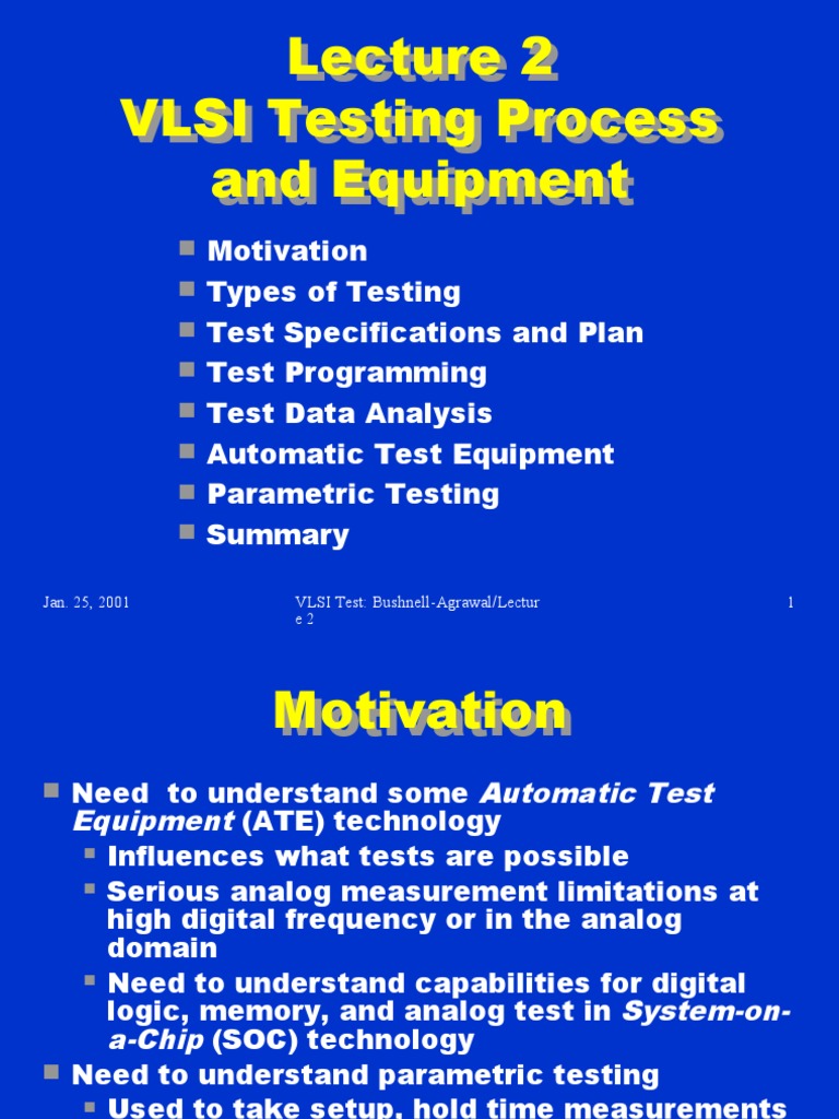 VLSI Testing Process and Equipment | PDF | Integrated Circuit ...