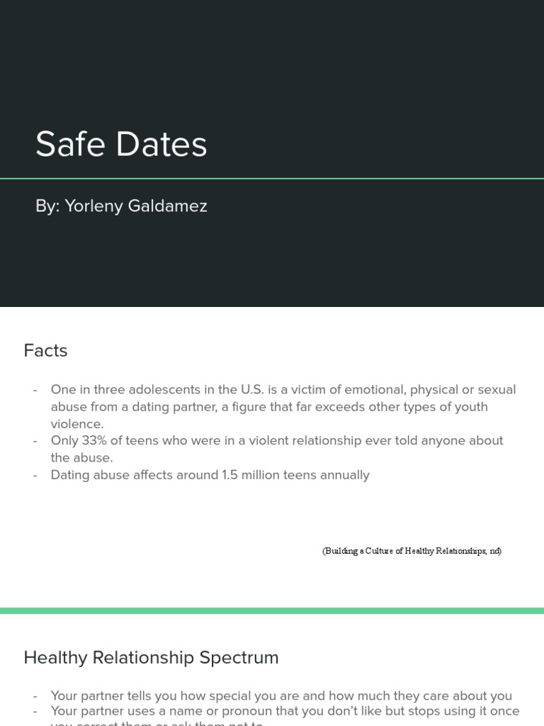 Safe Dates | PDF | Adolescence | Interpersonal Relationships