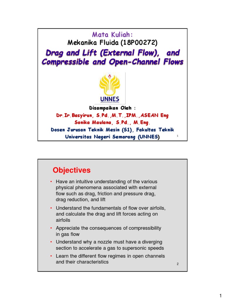 9-External Flow - Lift and Drag | PDF | Lift (Force) | Drag (Physics)