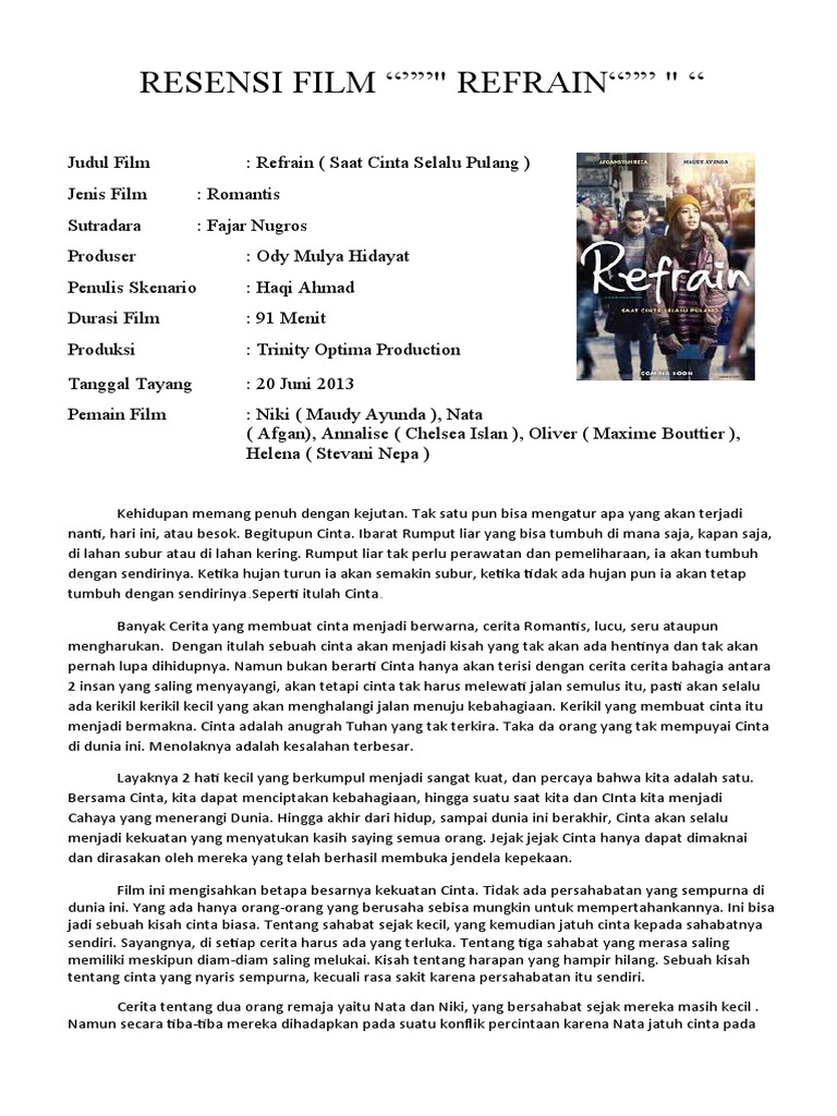 Resensi Film Refrain | PDF