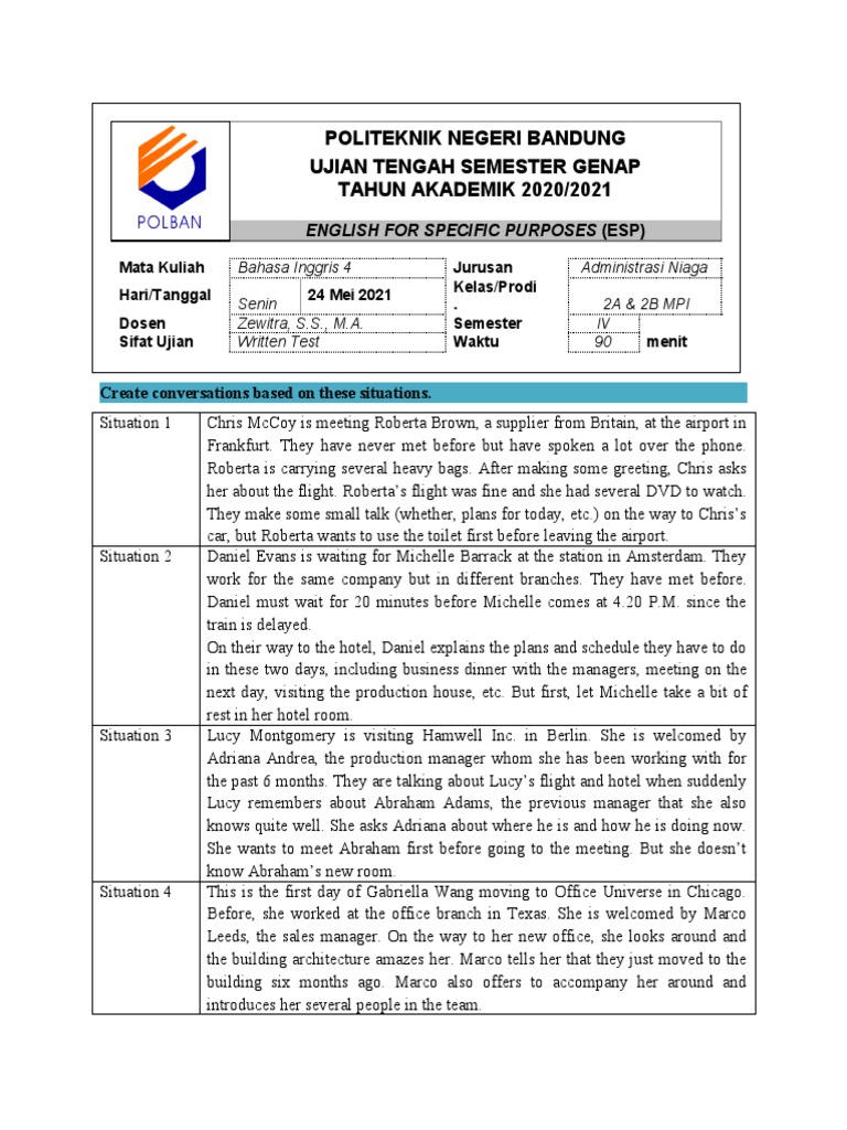 Kristina Meysi Siagian - 2021 Uts - Bahasa Inggris 4 Mpi | PDF