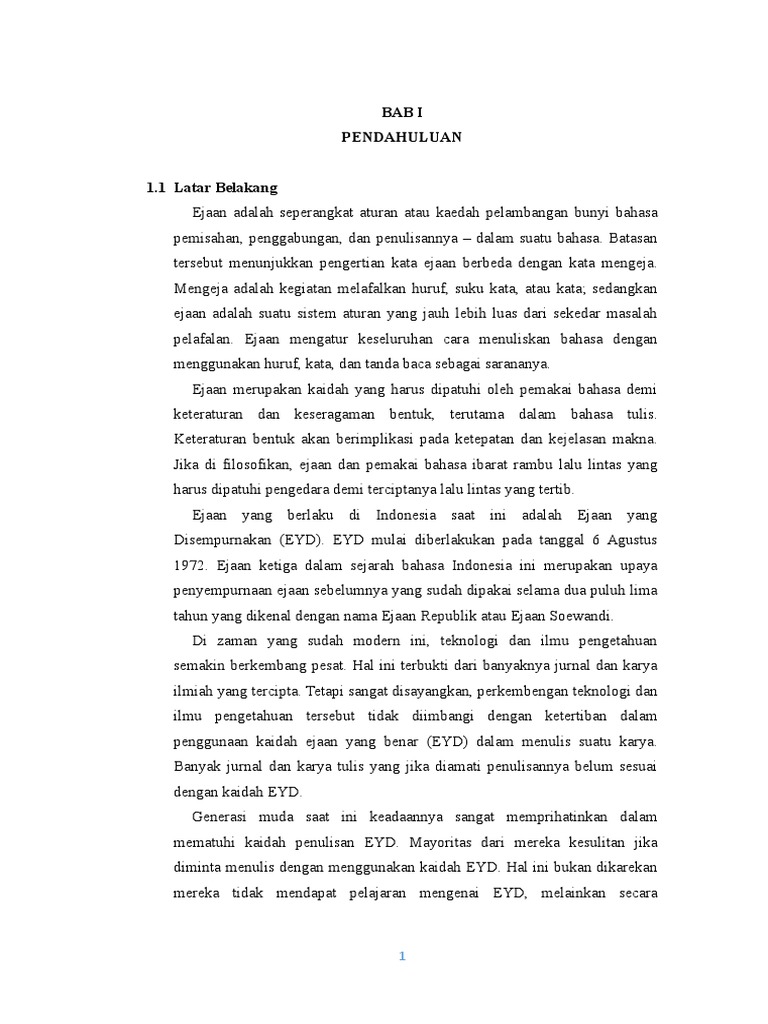 EYD: Pedoman Penulisan Huruf | PDF | Seni & Disiplin Bahasa