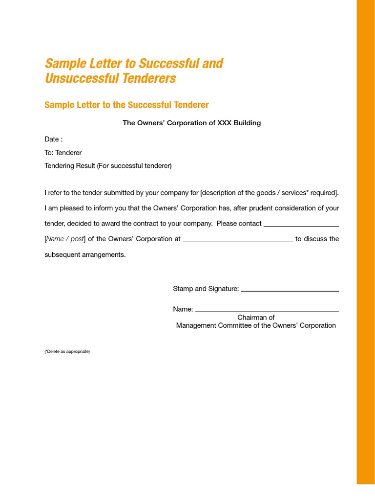 Contract Award Thank You Letter | PDF