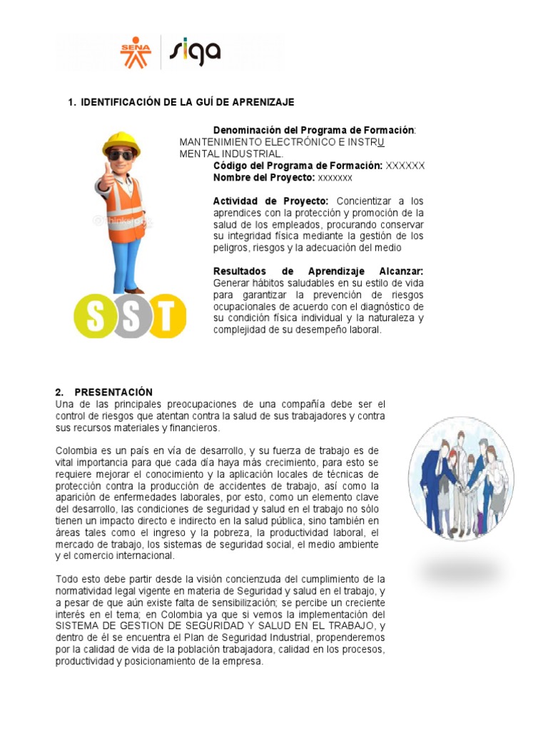GFPI-F-019 Guia de Aprendizaje Transversal | PDF | Seguridad y salud ocupacional | La naturaleza ...