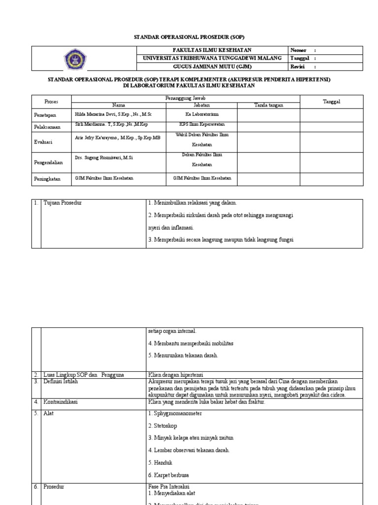SOP Komplementer Kom2 | PDF