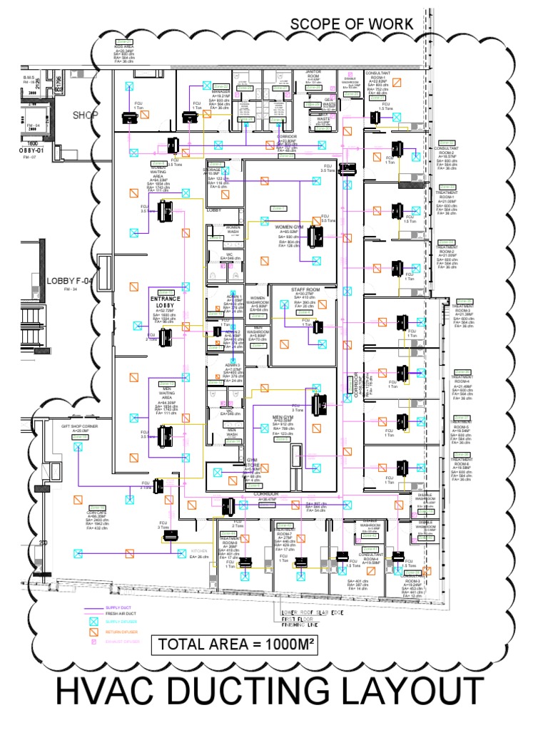 Hvac Ducting Layout: Scope of Work | PDF