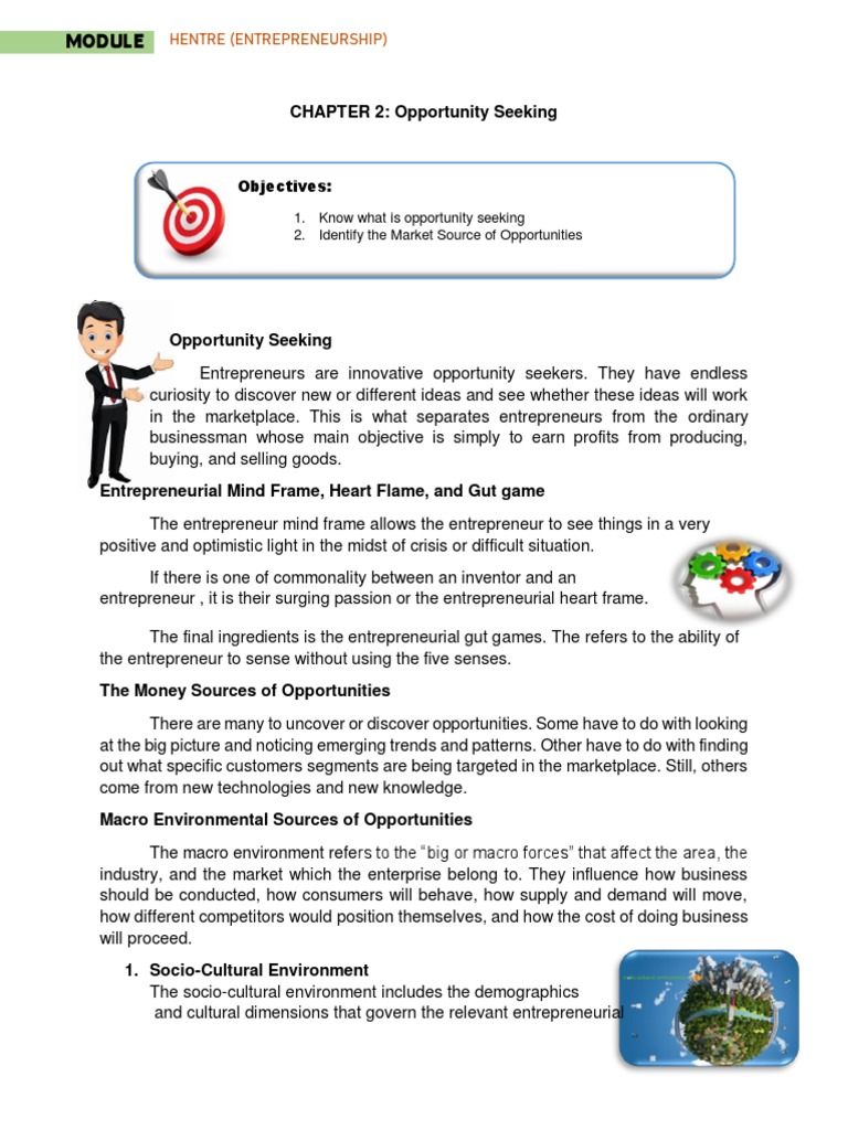 CHAPTER 2 Opportunity Seeking | PDF | Entrepreneurship | Ecosystem