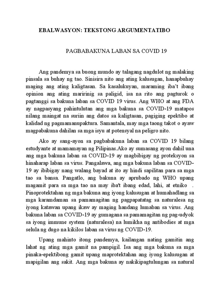 Bakuna Konta Covid | PDF