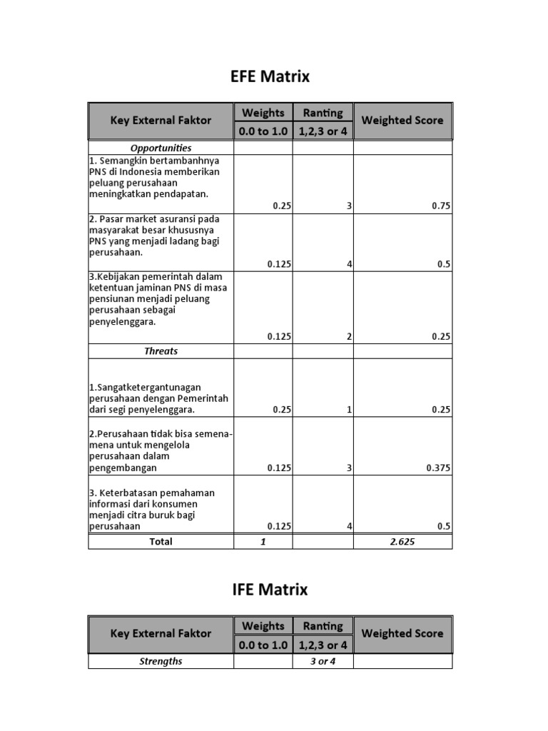 Efe & Ife Matrik | PDF