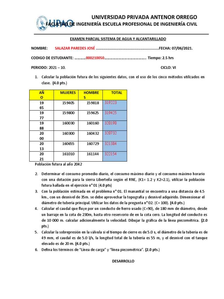 Salazar Paredes José Examen Parcial 07-06-21 - Sap y Salc | PDF | Ciencia y matemáticas | Tecnología