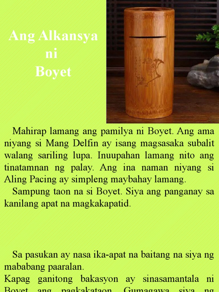 Ang Alkansya Ni Boyet | PDF