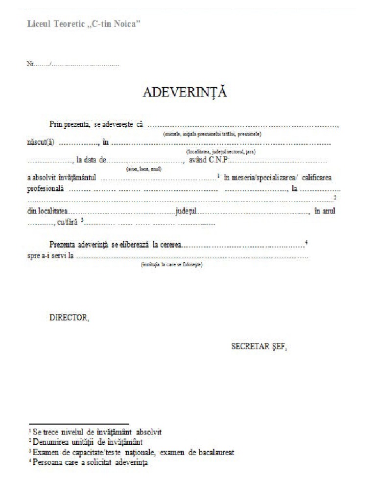 Adeverinta 1 | PDF