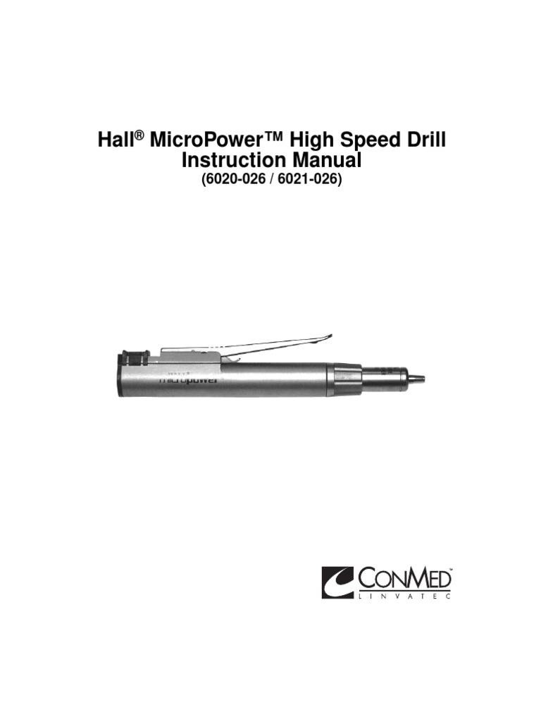 Hall MicroPower High Speed Drill | PDF | Drill | Trade Secret
