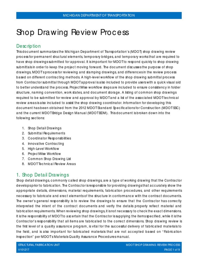 MDOT Shop Drawing Review Process 718756 7 | PDF | Prestressed Concrete ...