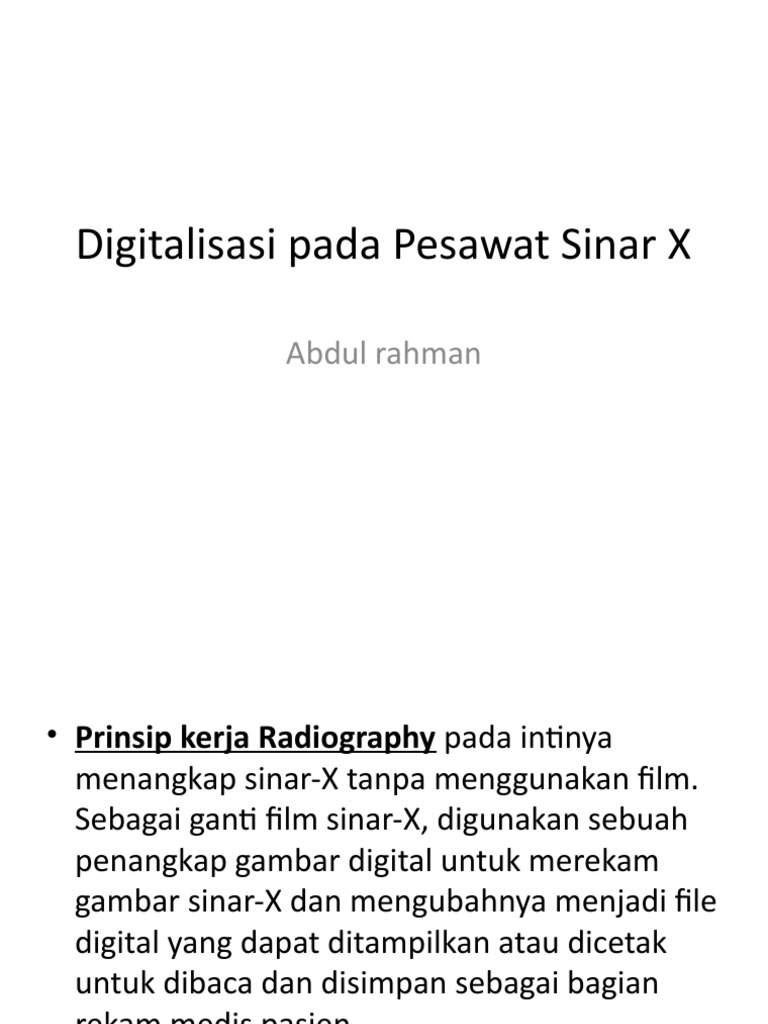 Digitalisasi Pada Pesawat Sinar X | PDF