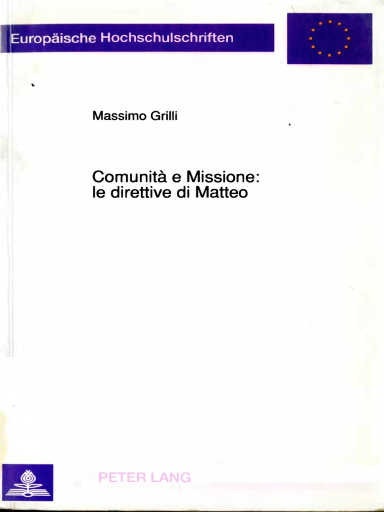 Comunita e Missione Matteo by Massimo Grilli | PDF