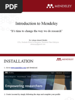 Introduction to Mendeley Guide | PDF | Portable Document Format | Application Software