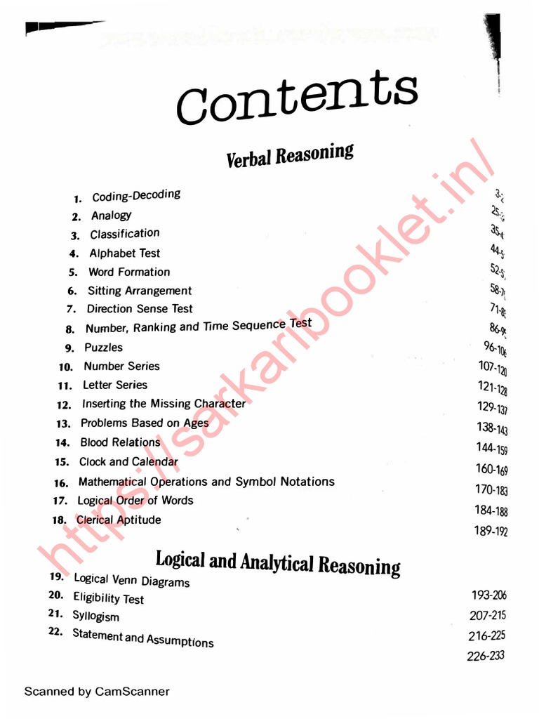 Arihant Reasoning Book (Sarkaribooklet - In) | PDF | Test (Assessment ...