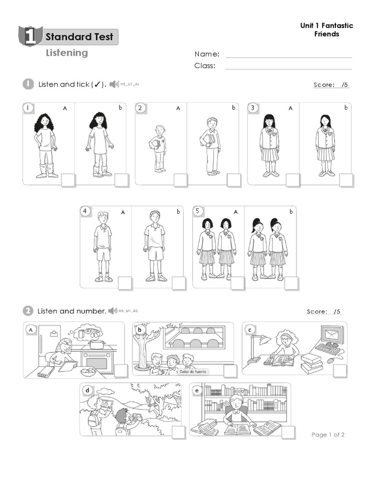 Unit 1 5º Grade Test | PDF