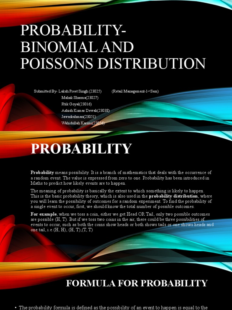 Binomial and Poissons Distribution | PDF | Mean | Poisson Distribution