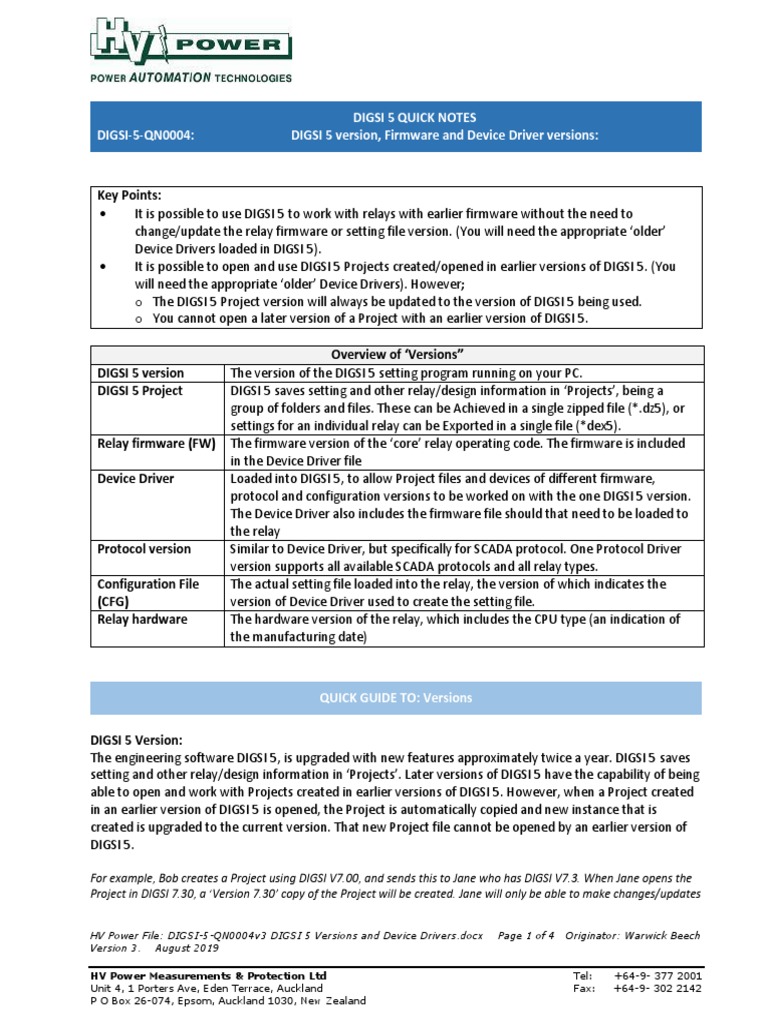 DIGSI 5 Versions and Device Drivers Guide | PDF | Computer File ...