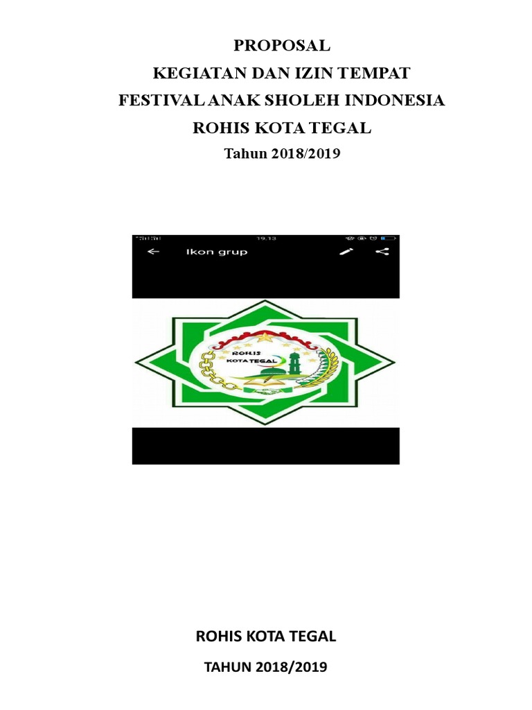 PROPOSAL Rohis Ijin Tempat Fasi | PDF