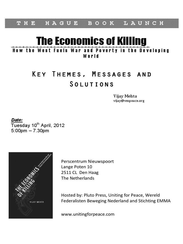 Economics of Killing: A Call for Peace | PDF | Unrest | Energy And Resource