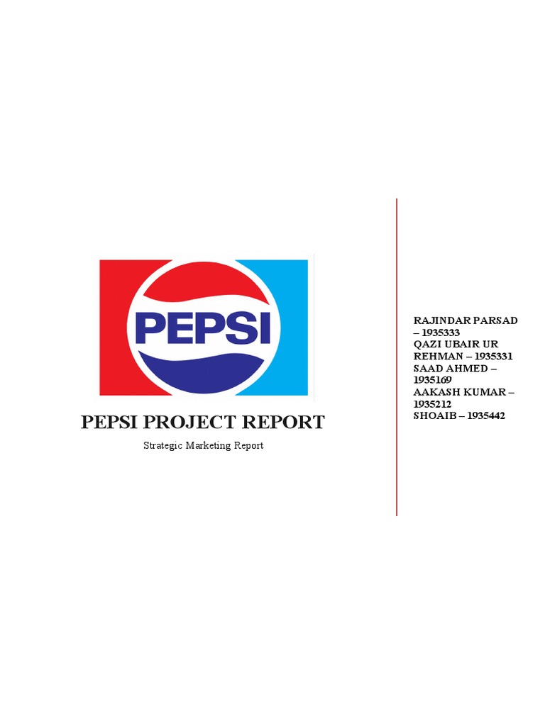 Sample Report - Pepsi | PDF | Pepsi Co | Pepsi