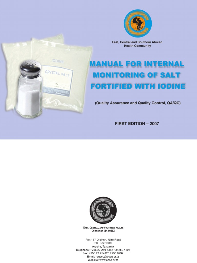 Ensuring Safe and Effective Salt Fortification | PDF | Iodine | Titration