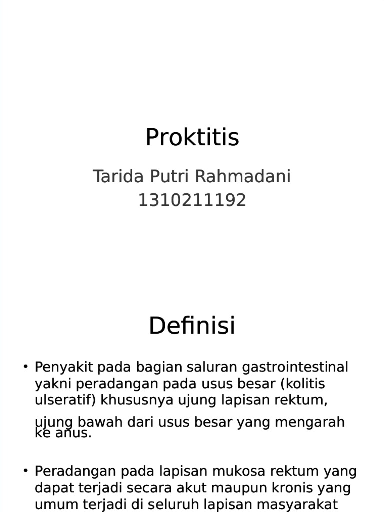 Proktitis | PDF