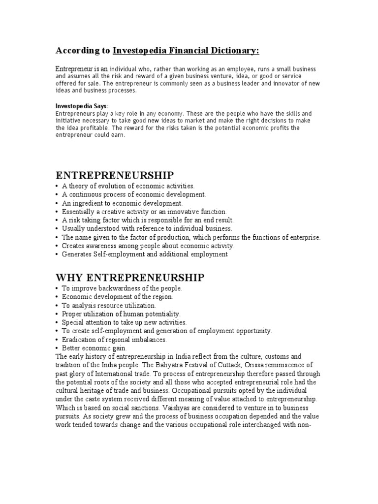 According To Investopedia Financial Dictionary | PDF | Economic ...