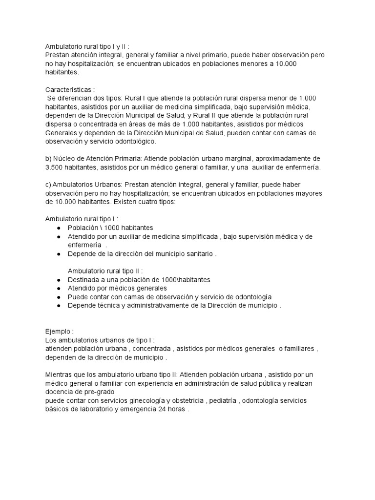 Tipos de Ambulatorios Rurales en Venezuela | PDF | Ciencias sociales