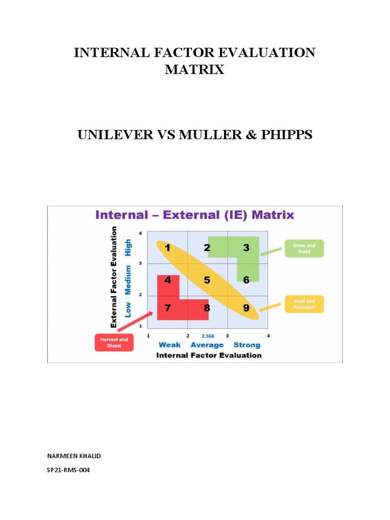Internal Factor Evaluation Matrix | PDF | Unilever | Economies