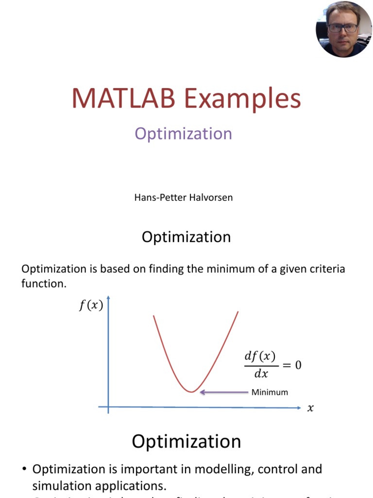 MATLAB Examples - Optimization | PDF | Mathematical Optimization | Function (Mathematics)