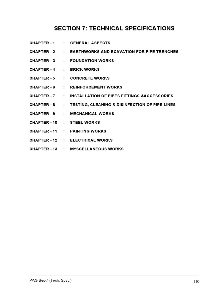 Civil Technical Specification | PDF | Deep Foundation | Pipe (Fluid ...