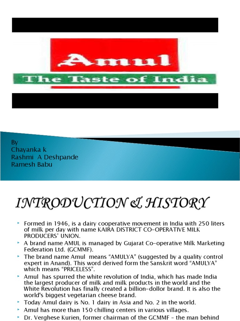 Amul | PDF | Milk | Food And Drink