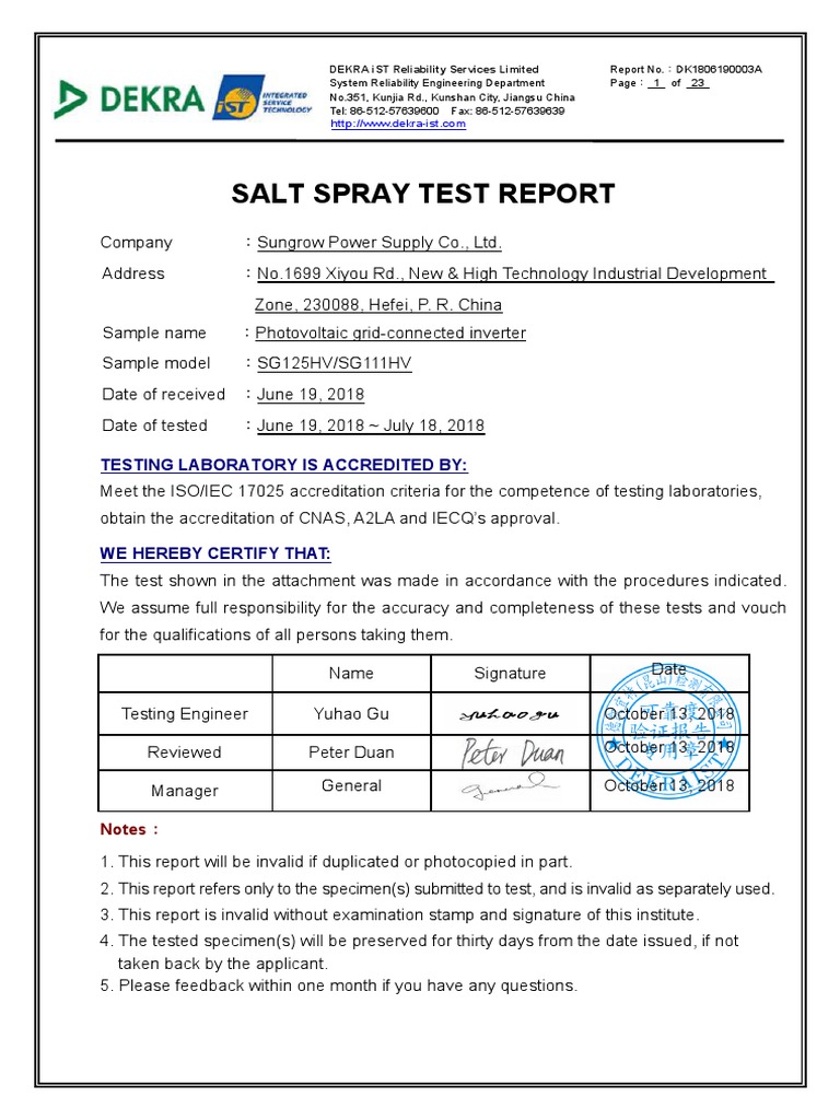 Sg111hv&Sg125hv Salt Spray Test Jis H 8502 | PDF | Science | Science ...