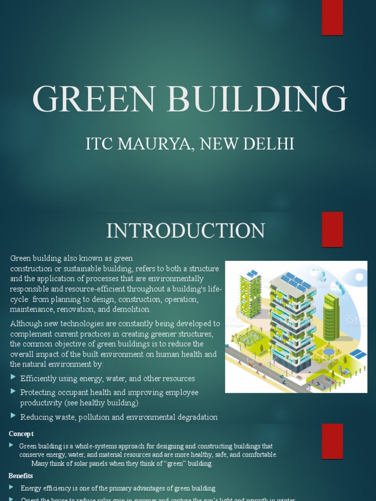 ITC Maurya-Green Building | PDF | Green Building | Efficient Energy Use