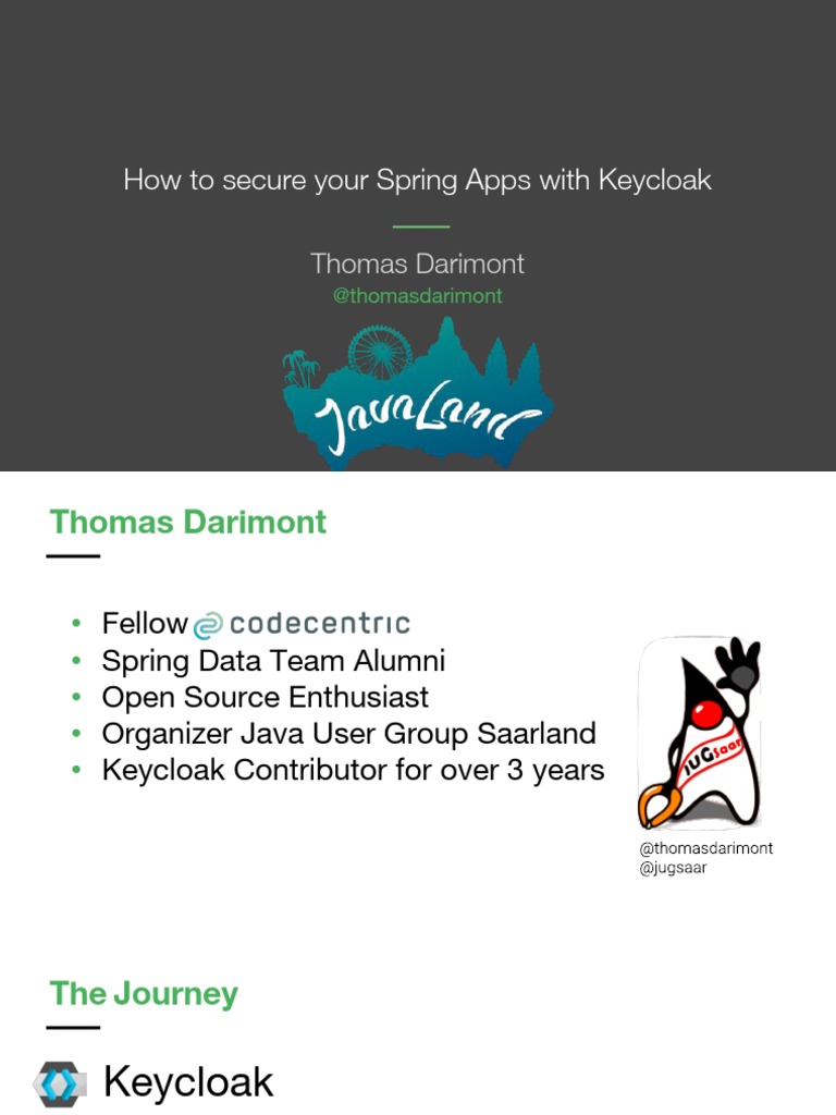 How To Secure Your Spring Apps With Keycloak: Thomas Darimont | PDF | Computer Mediated ...