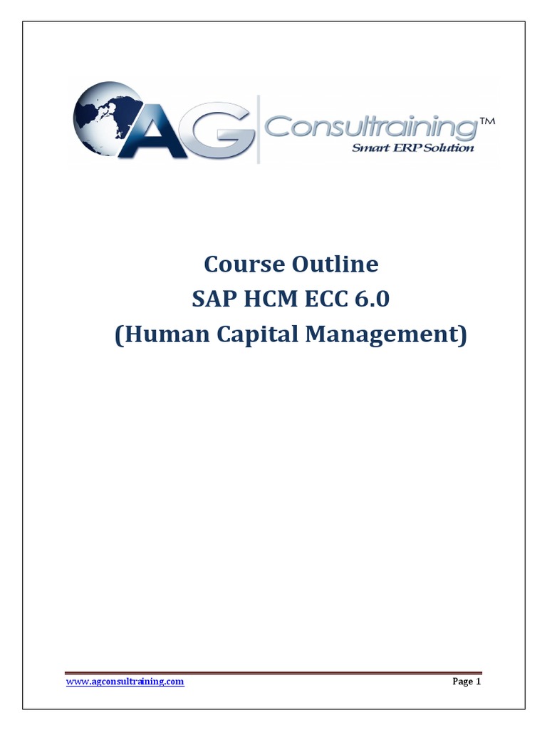SAP HCM ECC 6.0 Course Overview | PDF | Human Resource Management ...