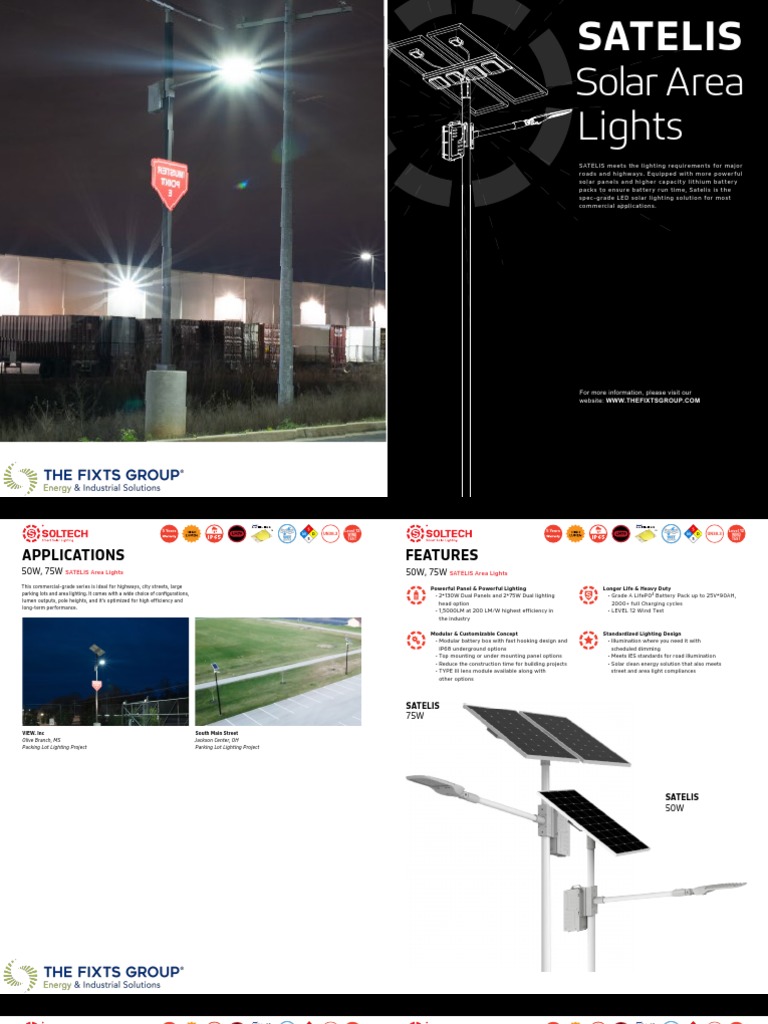TFG - SOLTECH - SATELIS Solar LED Ligths Brochures | Download Free PDF ...