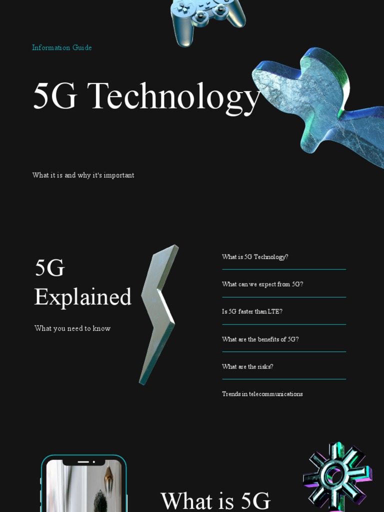 Blue 3D Elements 5G Technology Presentation | PDF | Mobile Phones | Lte ...