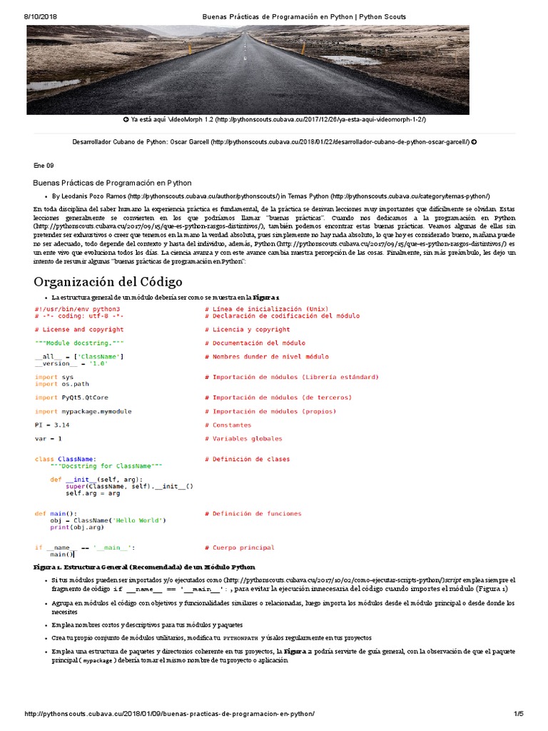 Buenas Prácticas de Programación en Python | PDF | Python (lenguaje de ...